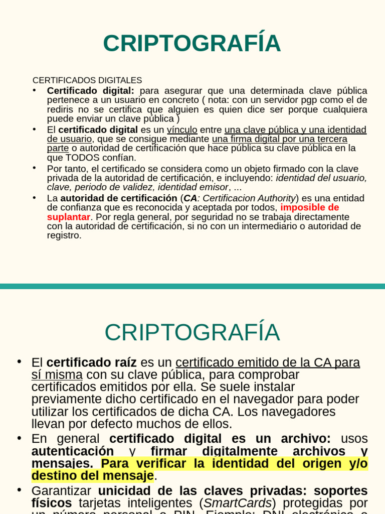 Criptografía-Tercera Parte | PDF | Criptografía de clave pública | Certificado de clave pública