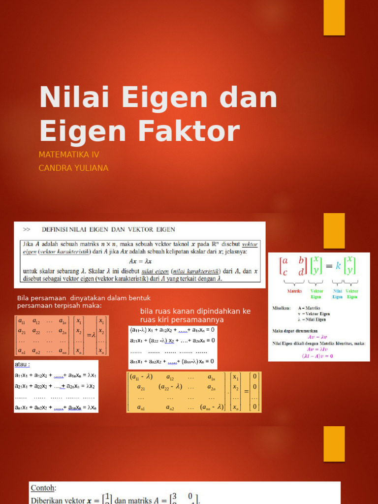 Nilai & Vektor Eigen Matriks | PDF