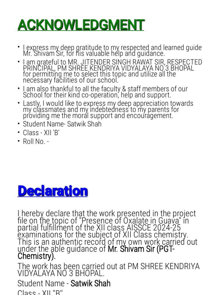 ACKNOWLEDGMENT-WPS Office | PDF | Titration | Chemistry