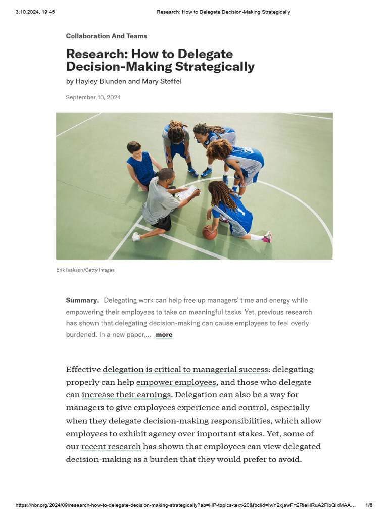 Research_-How-to-Delegate-Decision-Making-Strategically | PDF ...