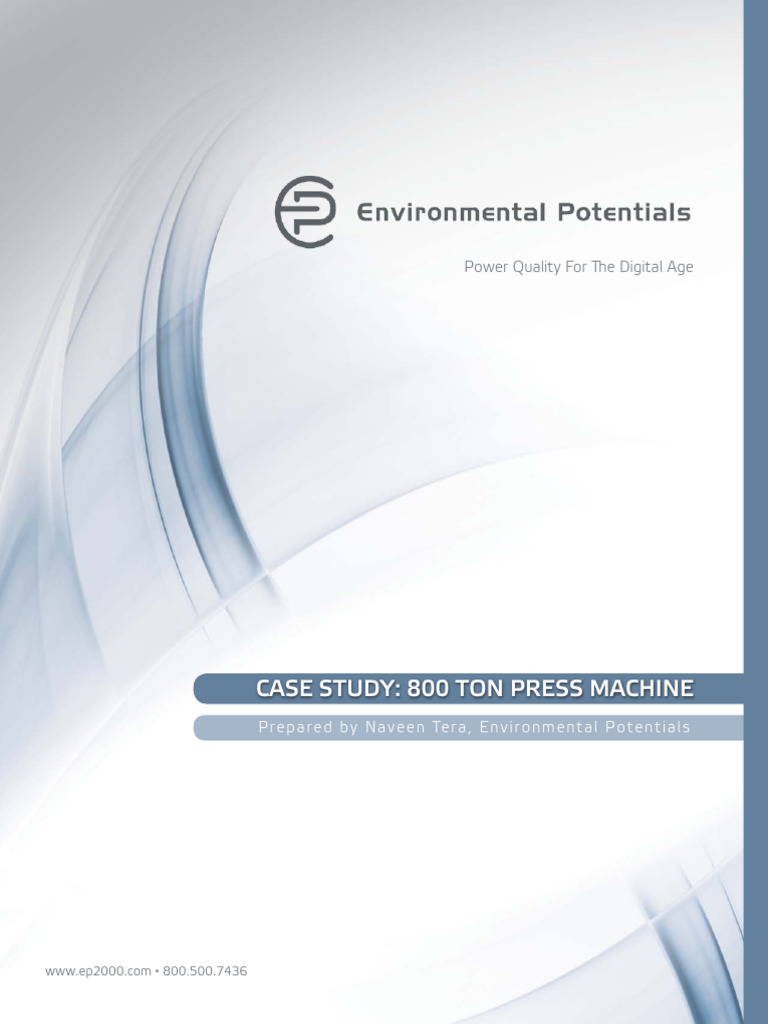 Case Study 800 Ton Press Machine | PDF | Electric Motor | Inductance