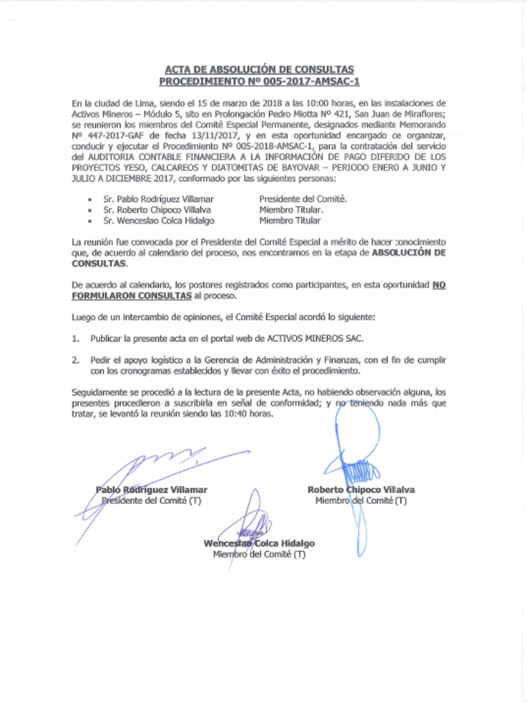 Acta Absolucion | PDF