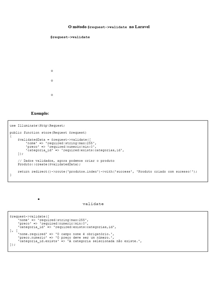 Método Request Validate | PDF