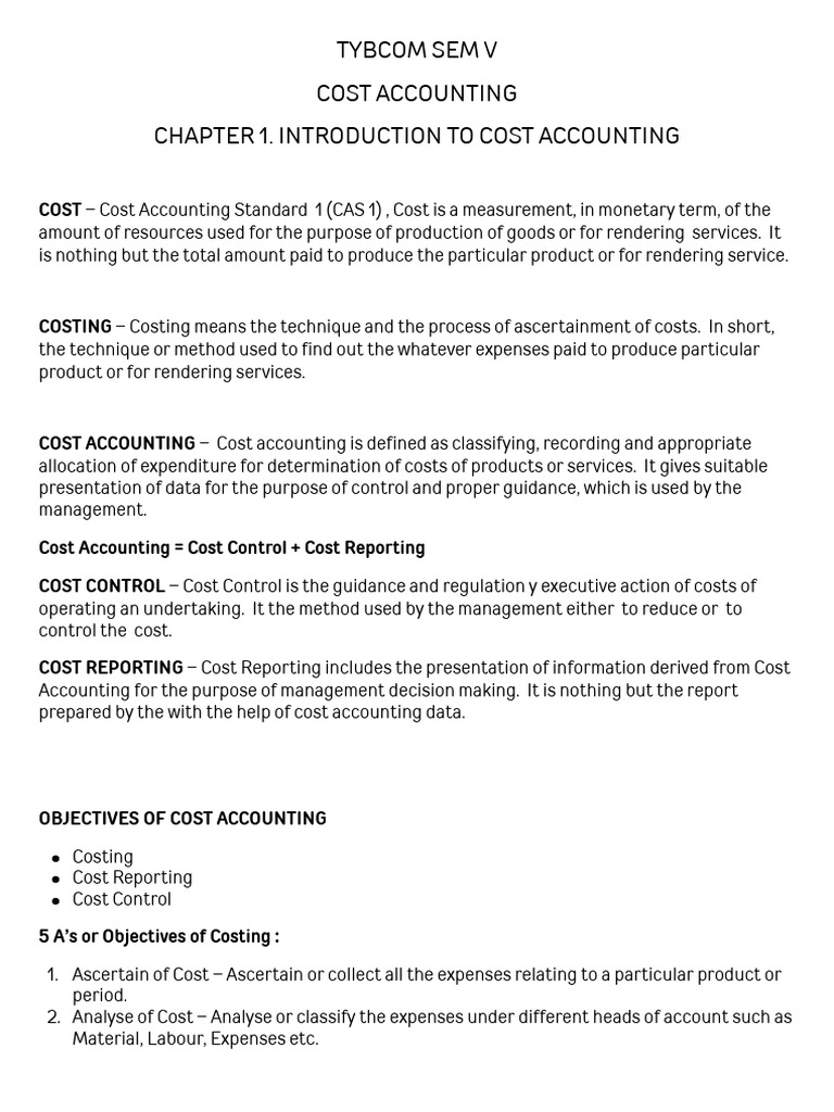 Introduction of Cost Accounting - Notes.docx_20241015_130434_0000 | PDF ...
