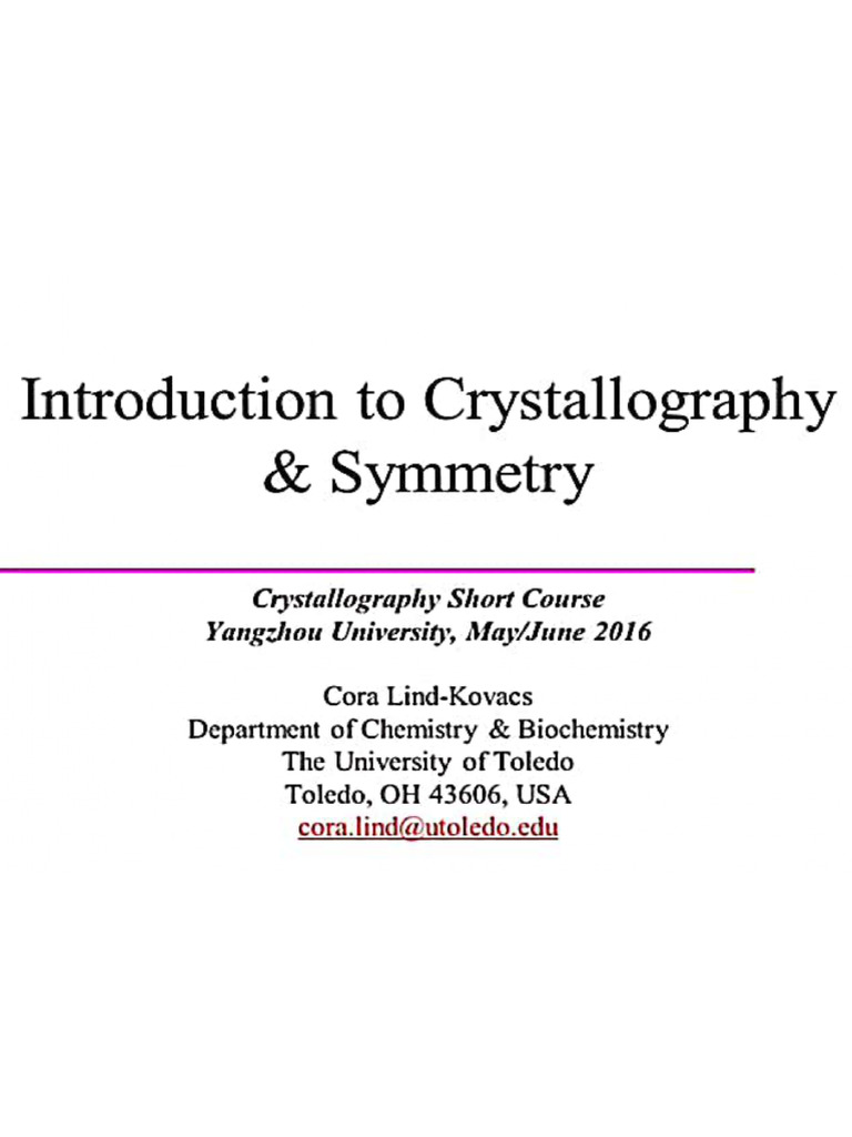 Class 1 | PDF | X Ray Crystallography | Crystal
