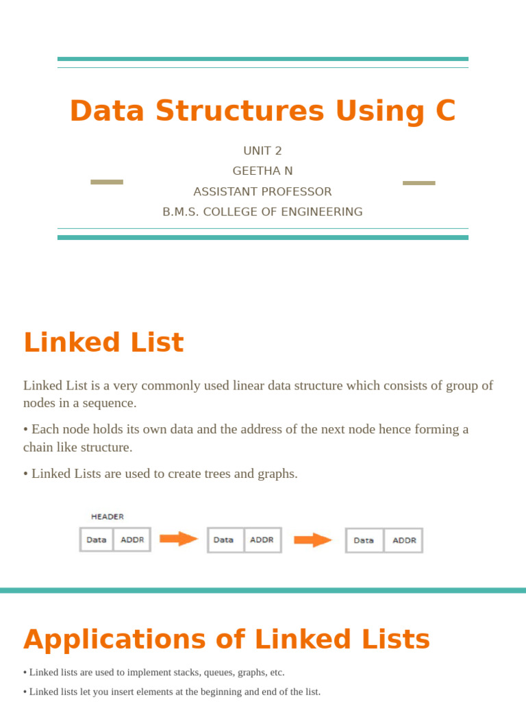 Unit2 - LinkedList - DST | PDF | Pointer (Computer Programming) | Computing