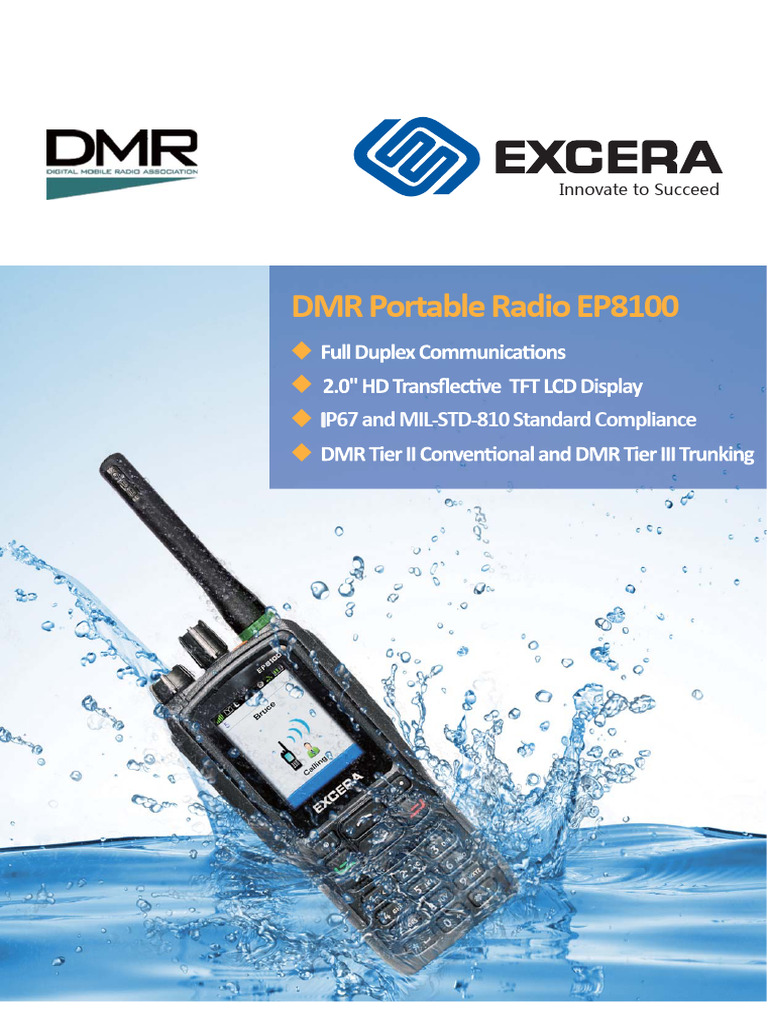 Brosur - DMR Portable Radio EP8100.. | PDF | Telecommunications | Service Industries