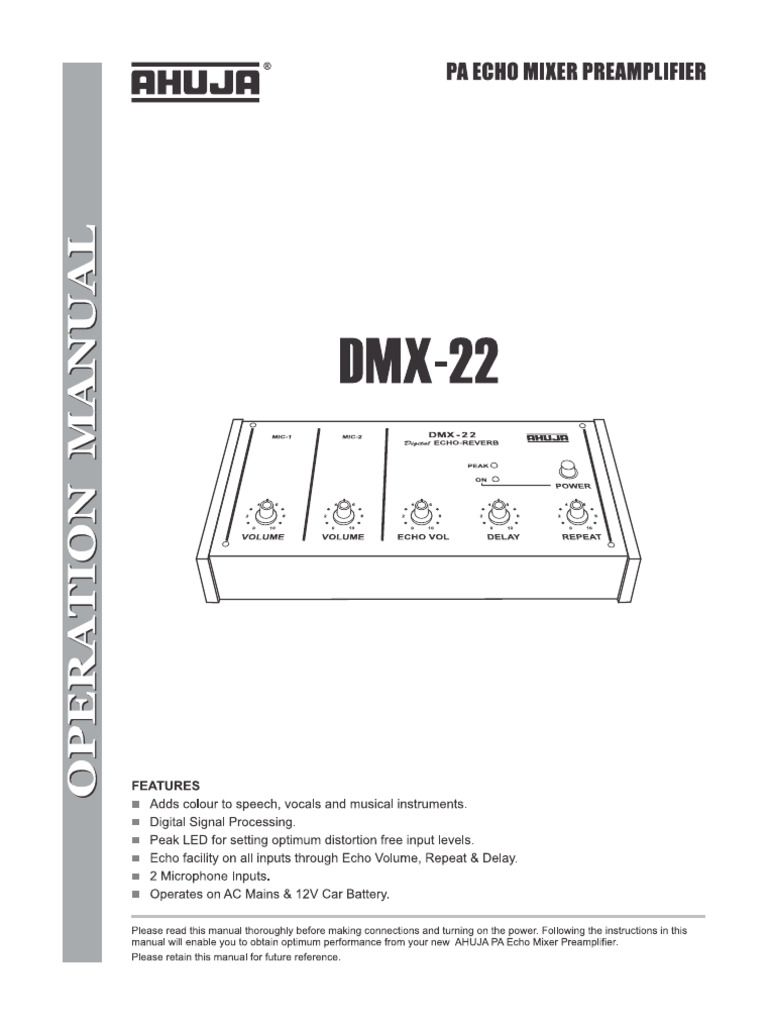 0-DMX-22_OM | PDF