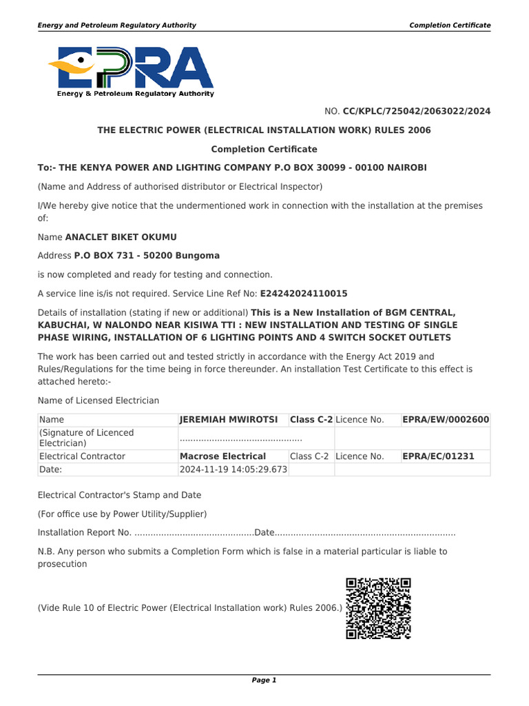 Anaclet B Okumu (Kisiwa) | PDF | Electrical Wiring | Electrical ...