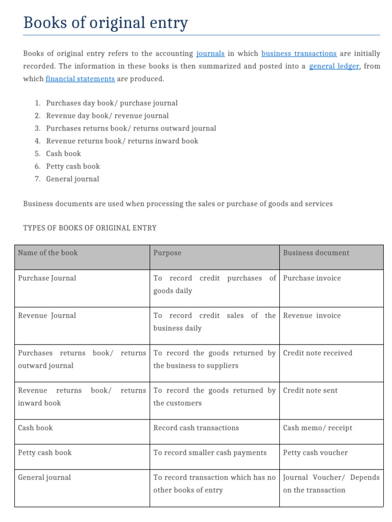 Books of Original Entry New | PDF | Invoice | Value Added Tax