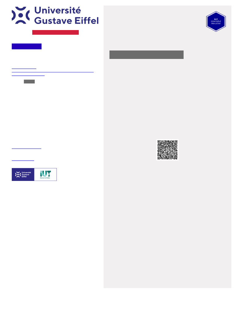 Bachelor en Informatique - IUT Eiffel | PDF | Informatique | Application