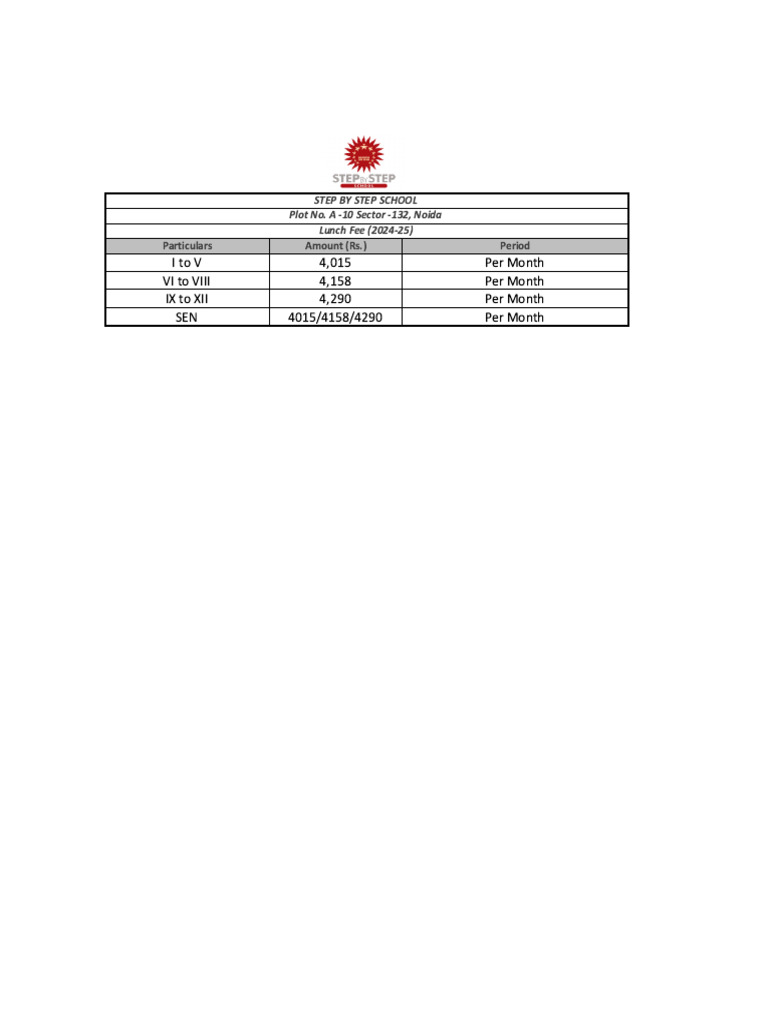 Lunch Fee | PDF