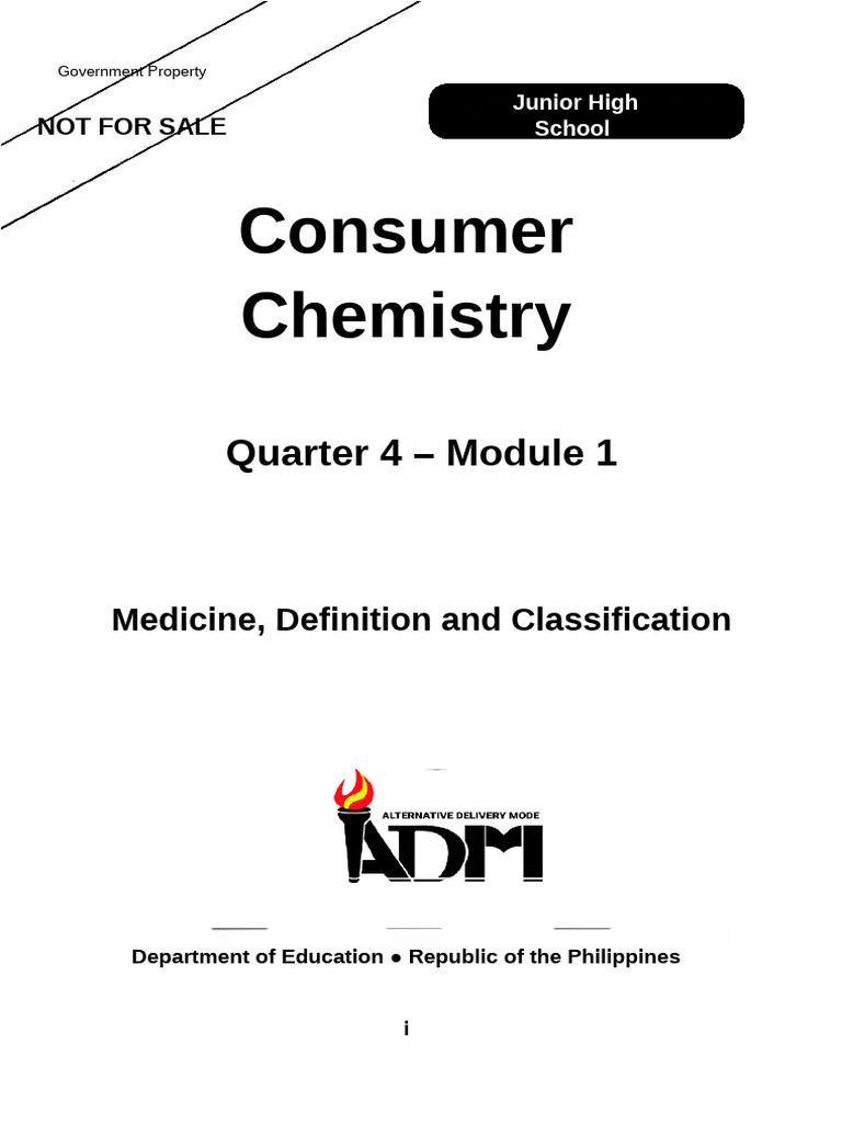 CONCHEM Q4 M1 Medicine Definition and Classification | PDF | Drugs | Hallucinogen