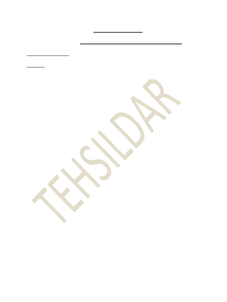 Tehsildar Test 2024: Pakistan Studies Guide | PDF