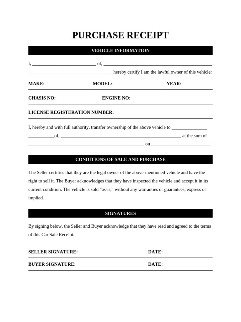 Purchase Receipt | PDF