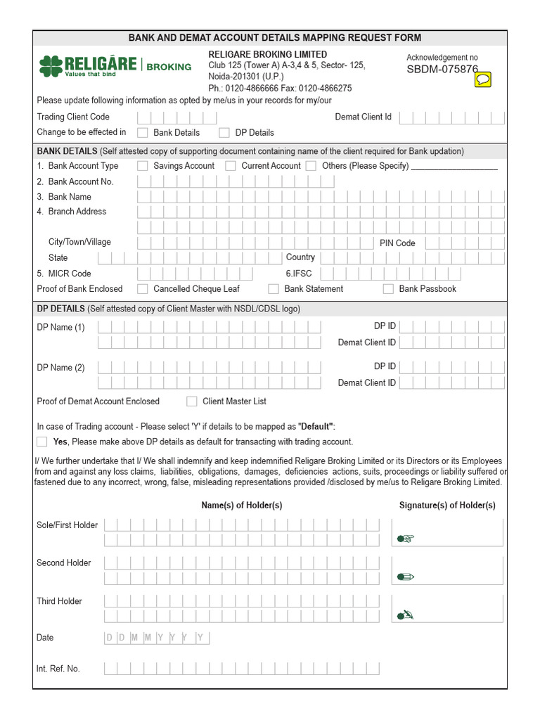 bank_demat_mapping_075876-1 | PDF | Banks | Financial Services