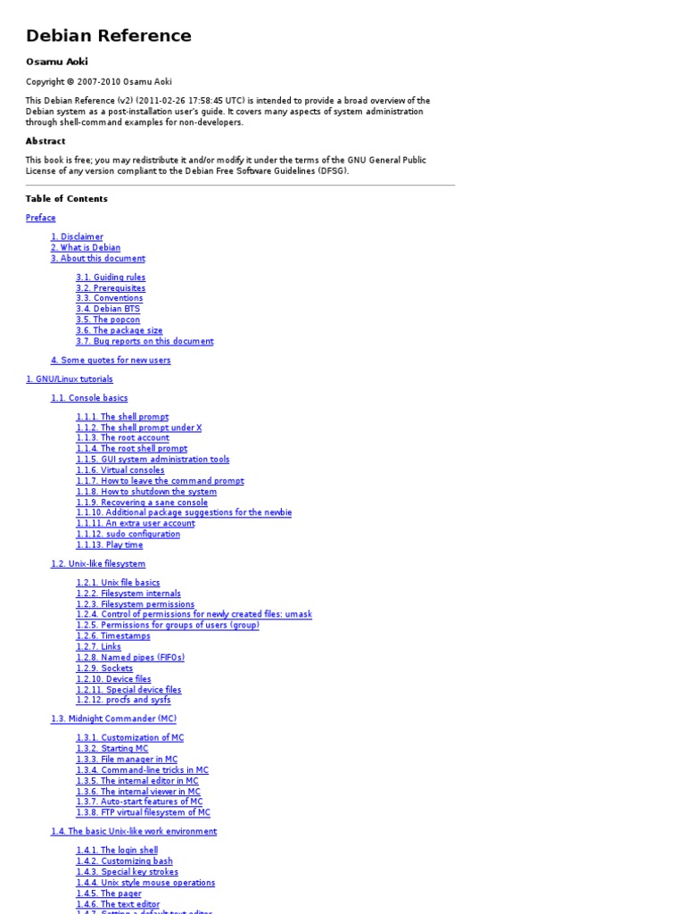 Debian Reference | PDF | Command Line Interface | Superuser