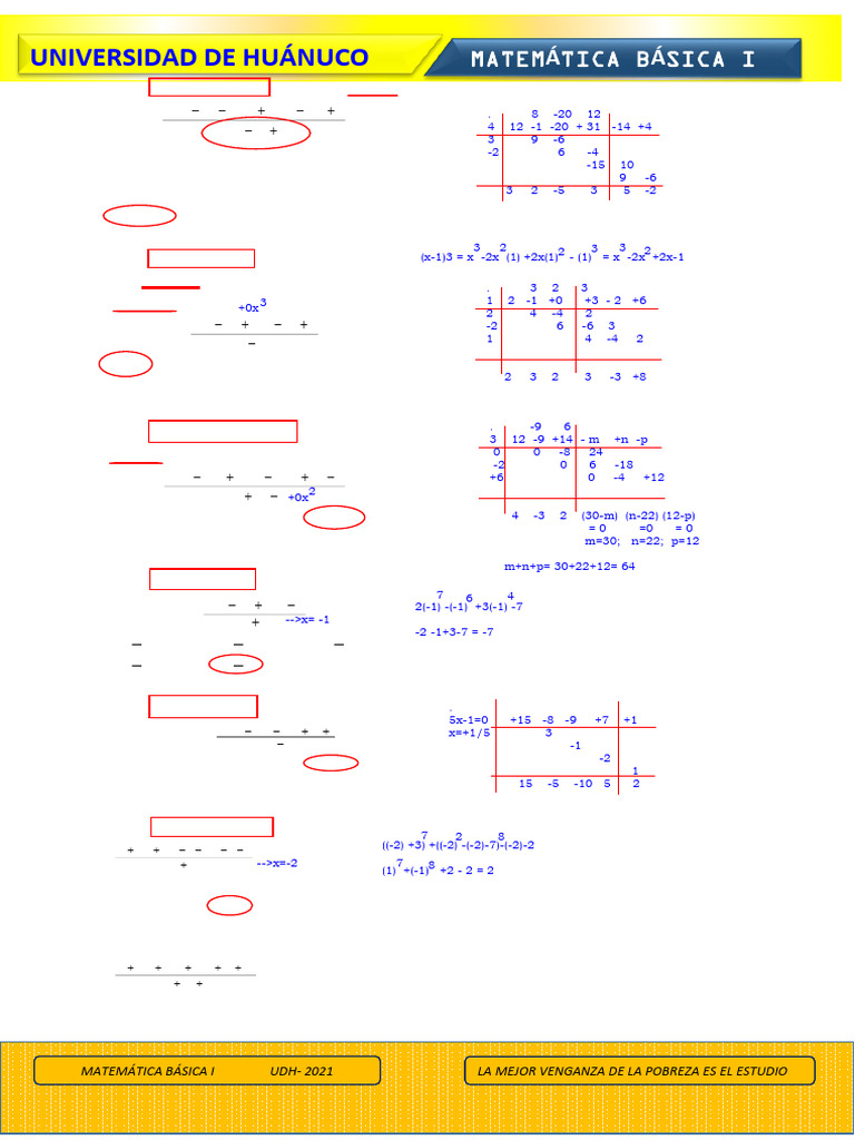2 Ejercico División Polinomio | PDF | Álgebra | Álgebra abstracta