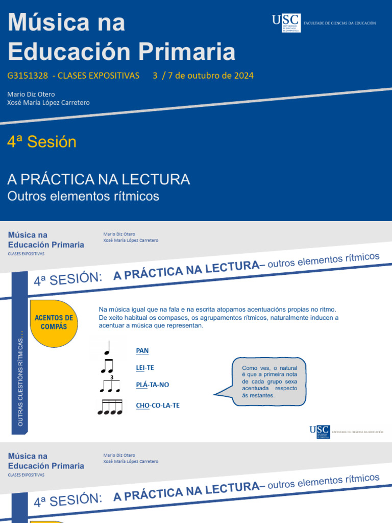 Música Na Educación Prmiaria Sesión4 | PDF