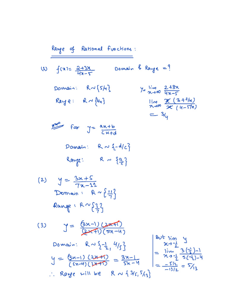 Range of a Function and Equal Functions | PDF | Function (Mathematics) | Elementary Mathematics