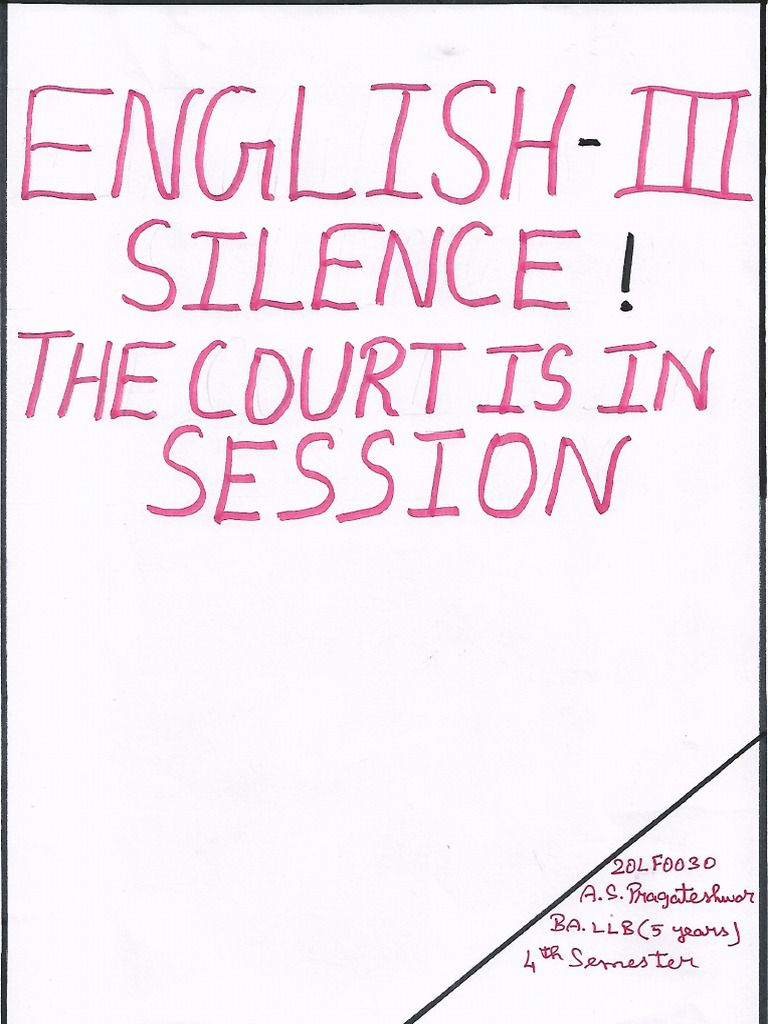 English Assignment 4-Sem | PDF