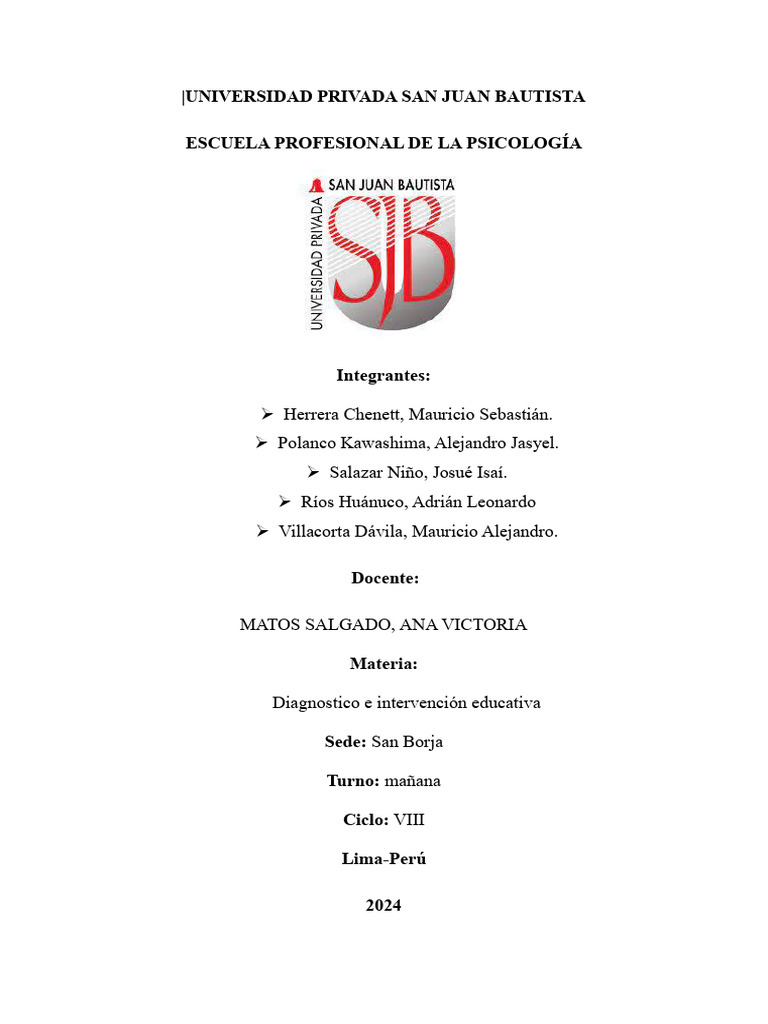 Lrpd 2 - Diagnostico e Intervencion Educacional-3 | PDF | Desorden hiperactivo y deficit de ...