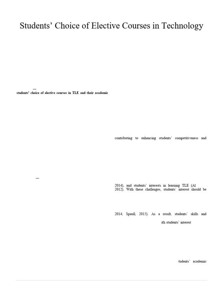 Pages 6-9 - Elective Courses in TLE | PDF | Vocational Education ...