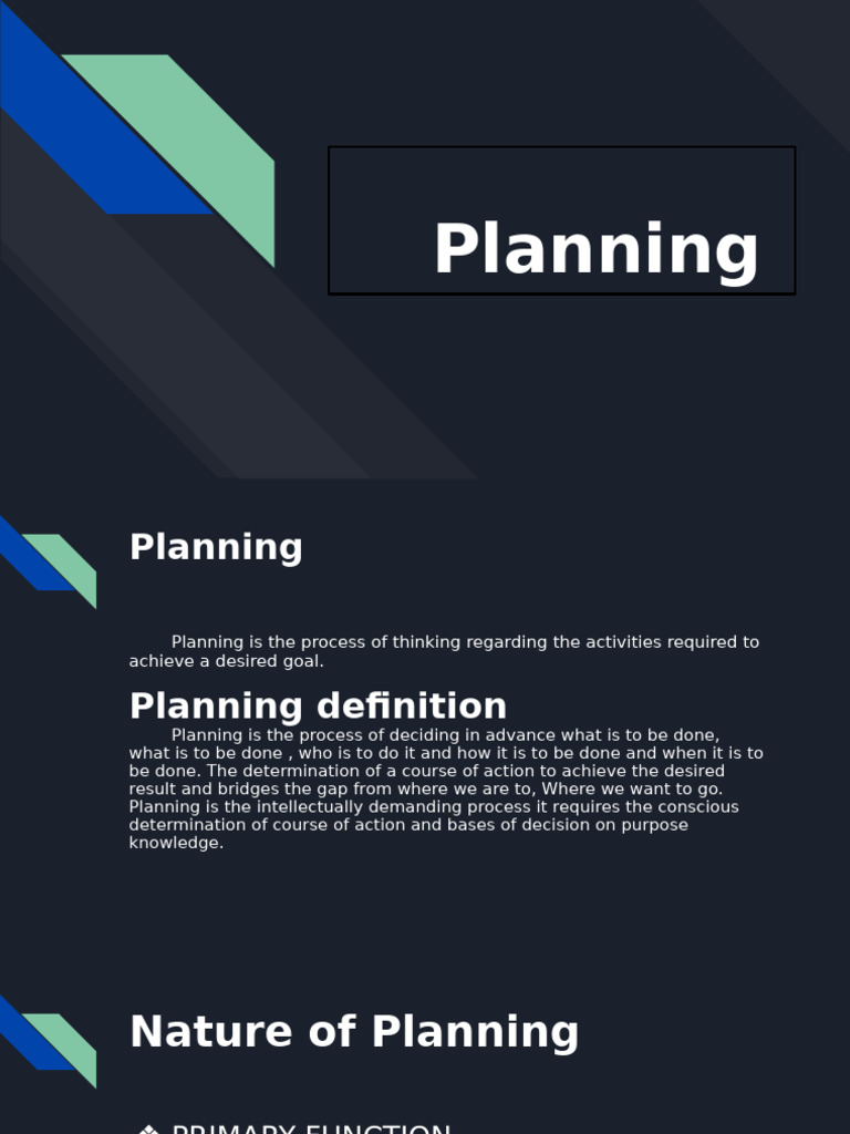 Planning | PDF | Planning | Strategic Planning