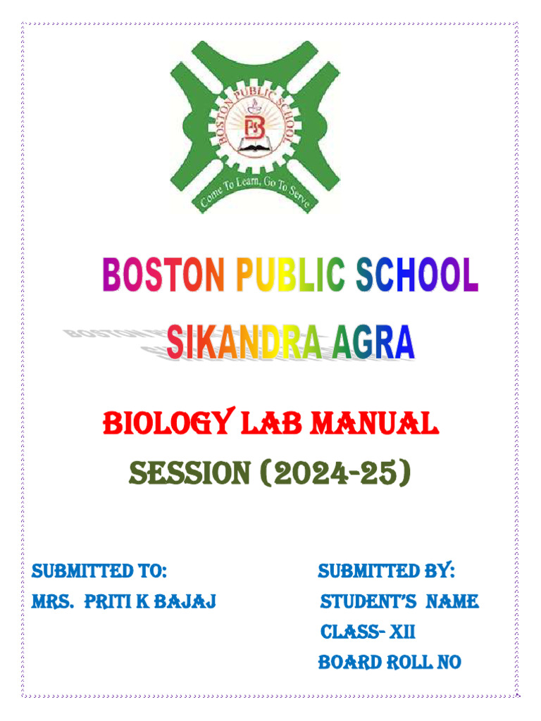 Biology Lab Manual | PDF