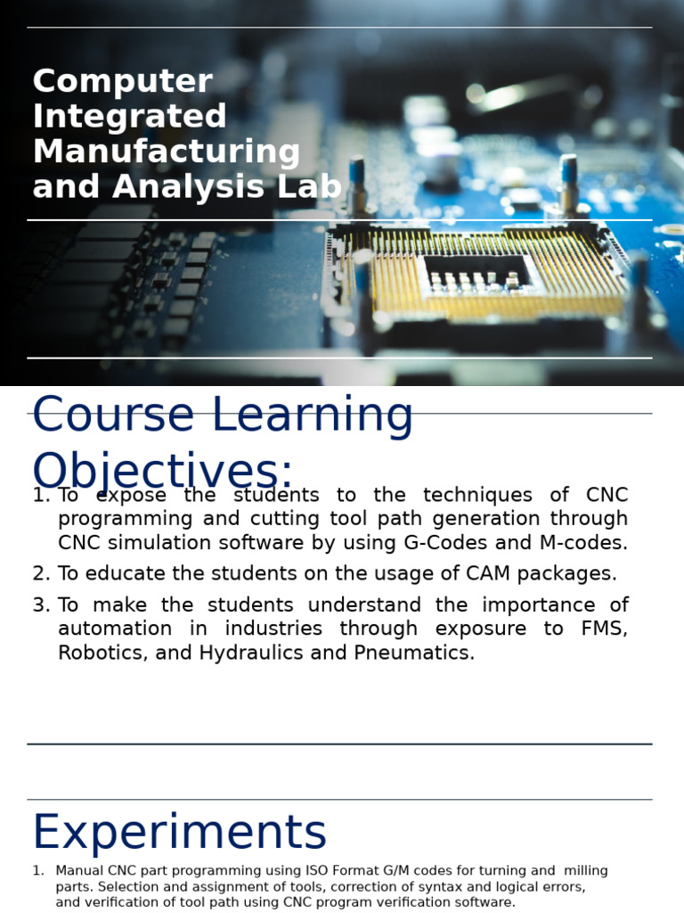 Computer Integrated Manufacturing Program Demonstration & CAMA | PDF ...
