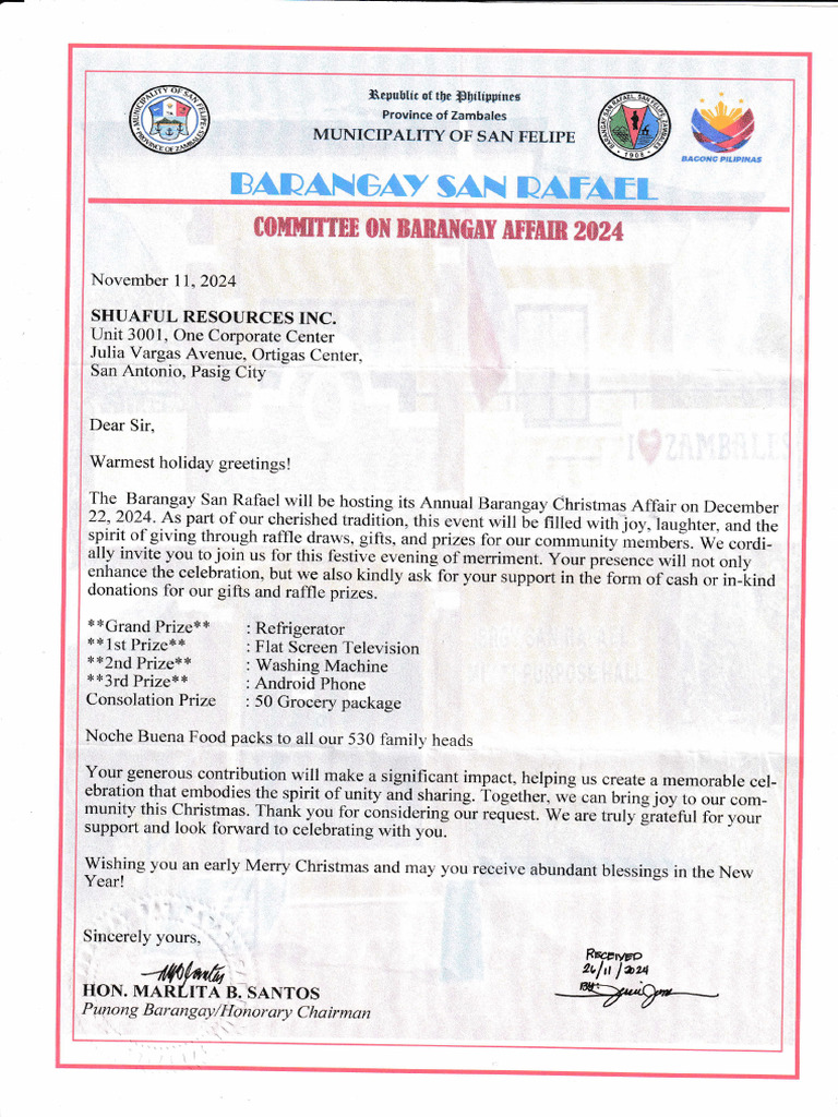 Barangay LGU Christmas Affairs | PDF | December Observances | Christmas