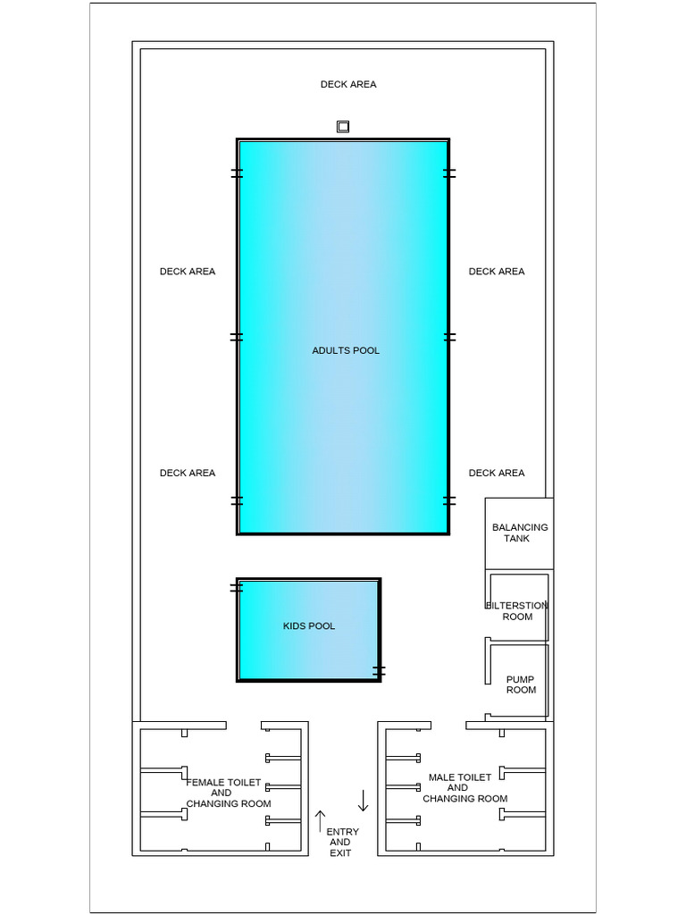 Deck Area and Pool Facilities Layout | PDF