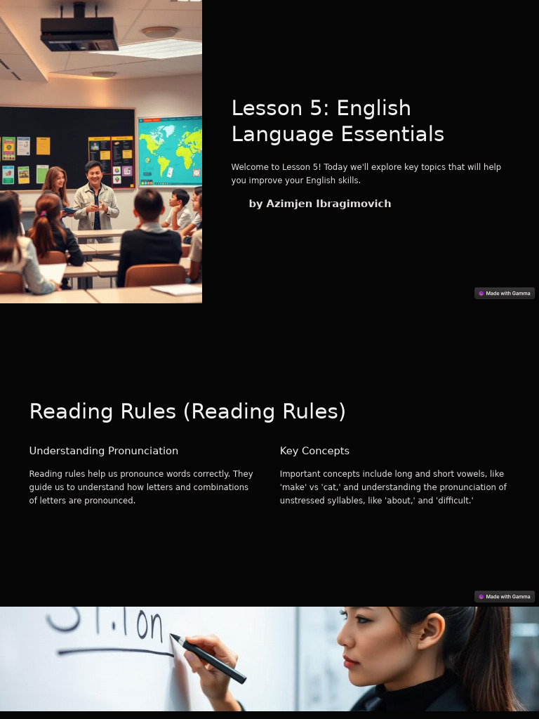 Lesson 5 English Language Essentials | PDF | English Language | Word