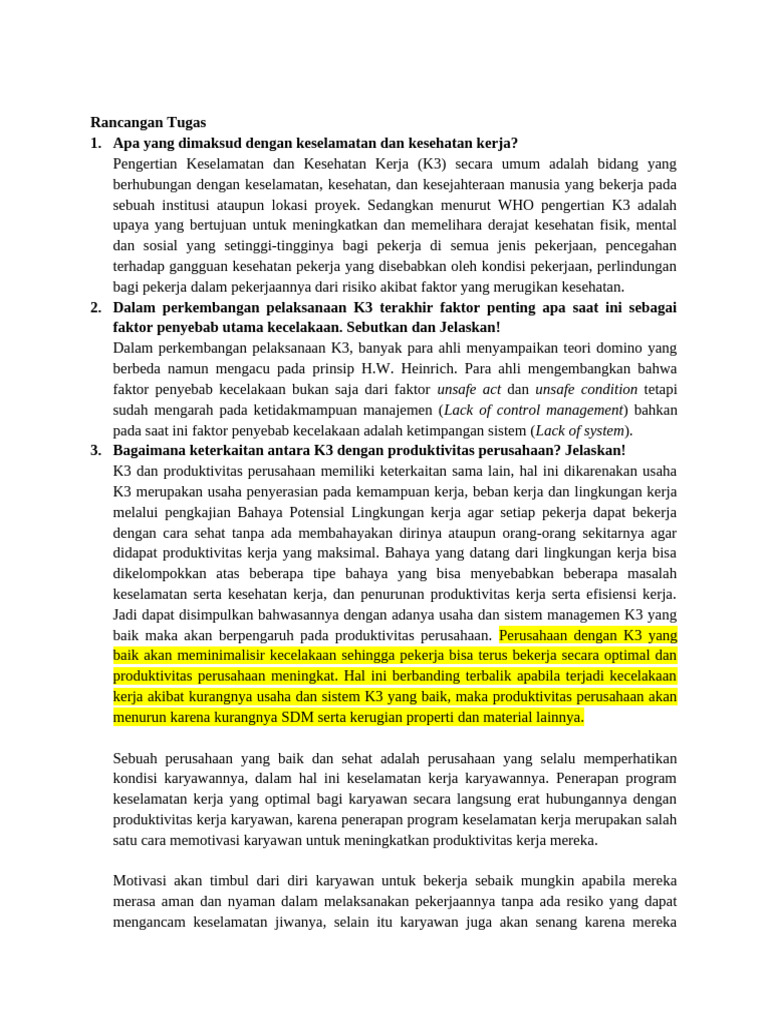 Rancangan Tugas | PDF