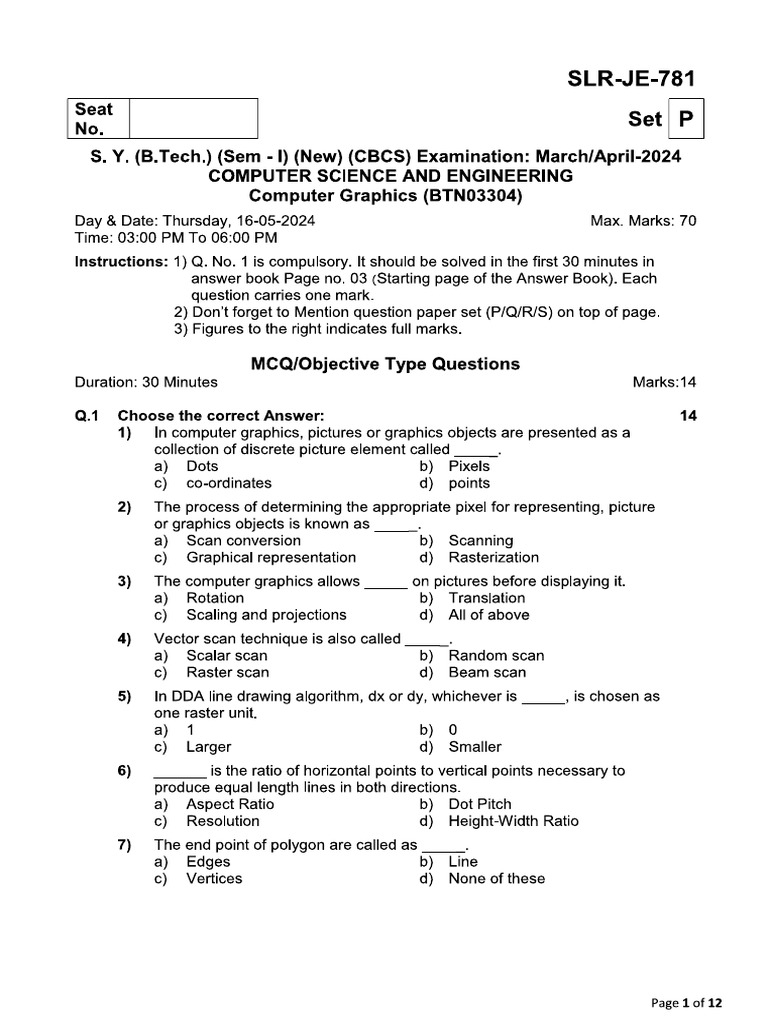 Computer Graphics | PDF