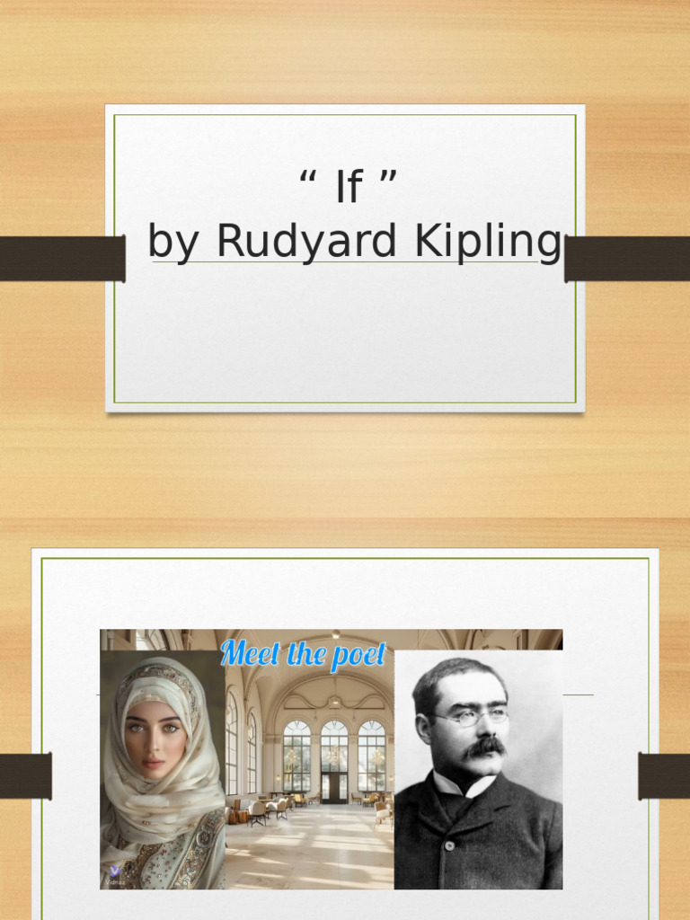 If poem | PDF | Poetry | Rudyard Kipling