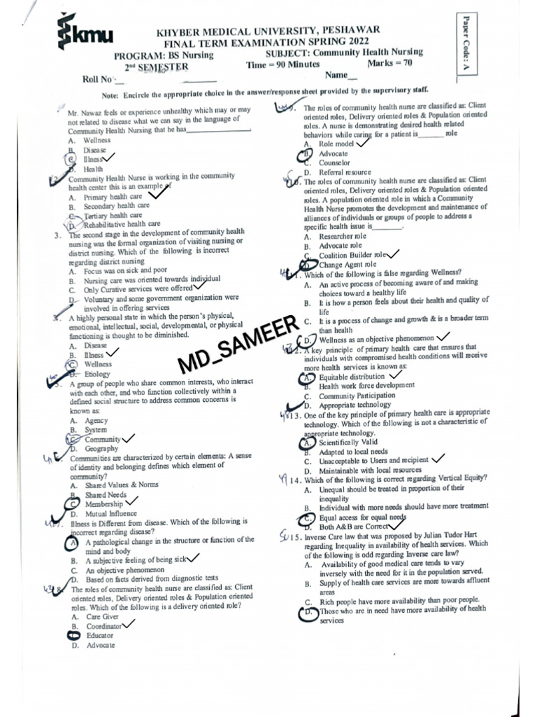 CHN Paper 2023 Provided by BAKHTi Rahman | PDF