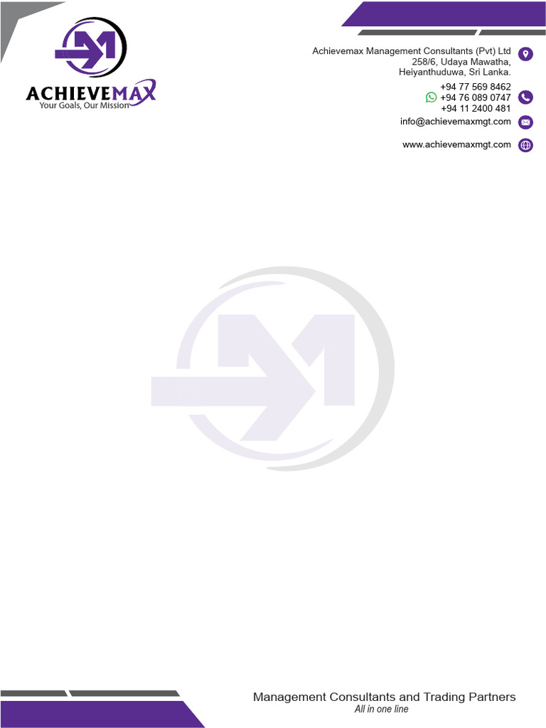 Achievemax Management Consultants Letterhead | PDF