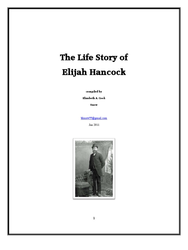 The Life Story of Elijah Hancock | PDF | Elijah | Solomons