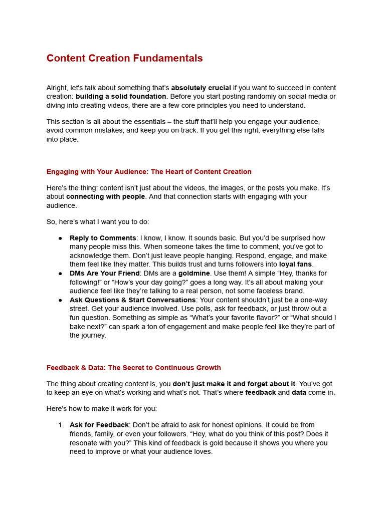 Content Creation Essentials for Beginners | PDF