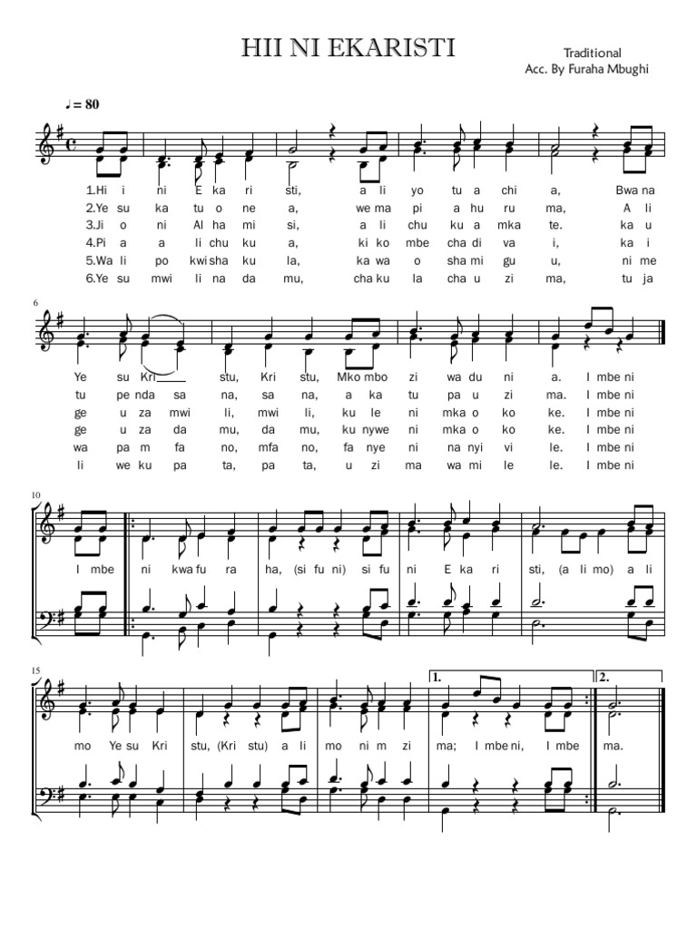 Hii Ni Ekaristi | PDF