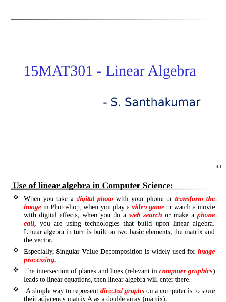 L1 - Linear Algebra - Introduction | PDF | Euclidean Vector | Linear ...