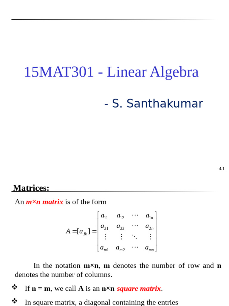 L2 - Linear Algebra - Matrices | PDF | Matrix (Mathematics) | Functions And Mappings