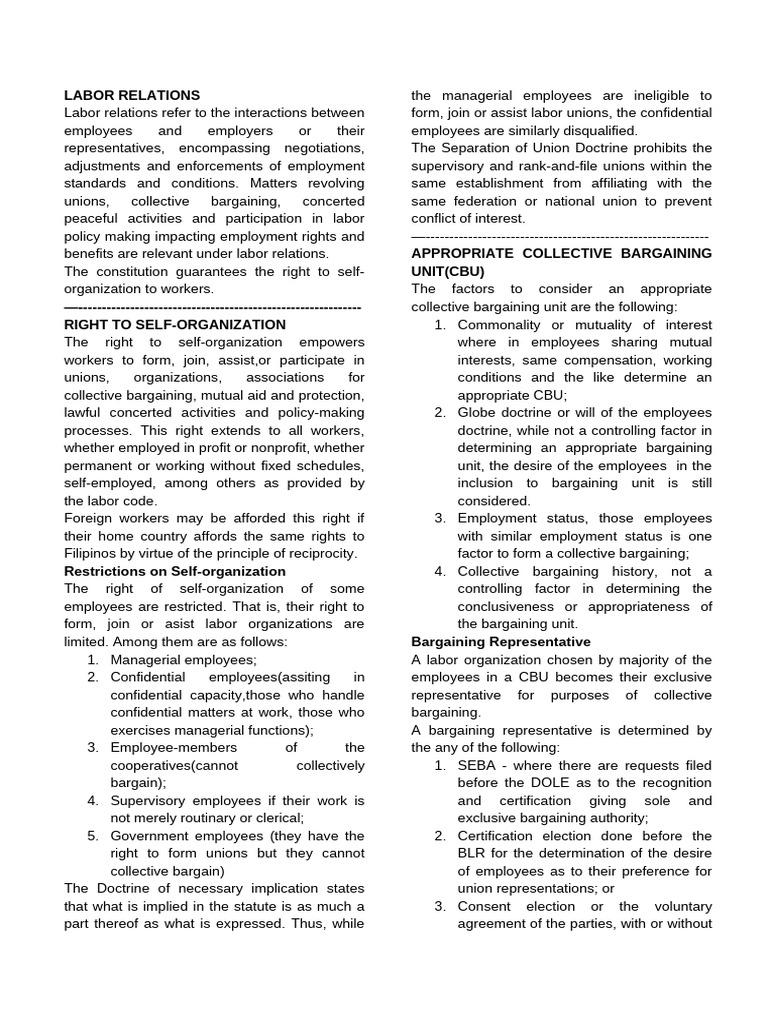 LABOR RELATIONS | PDF | Strike Action | Employment