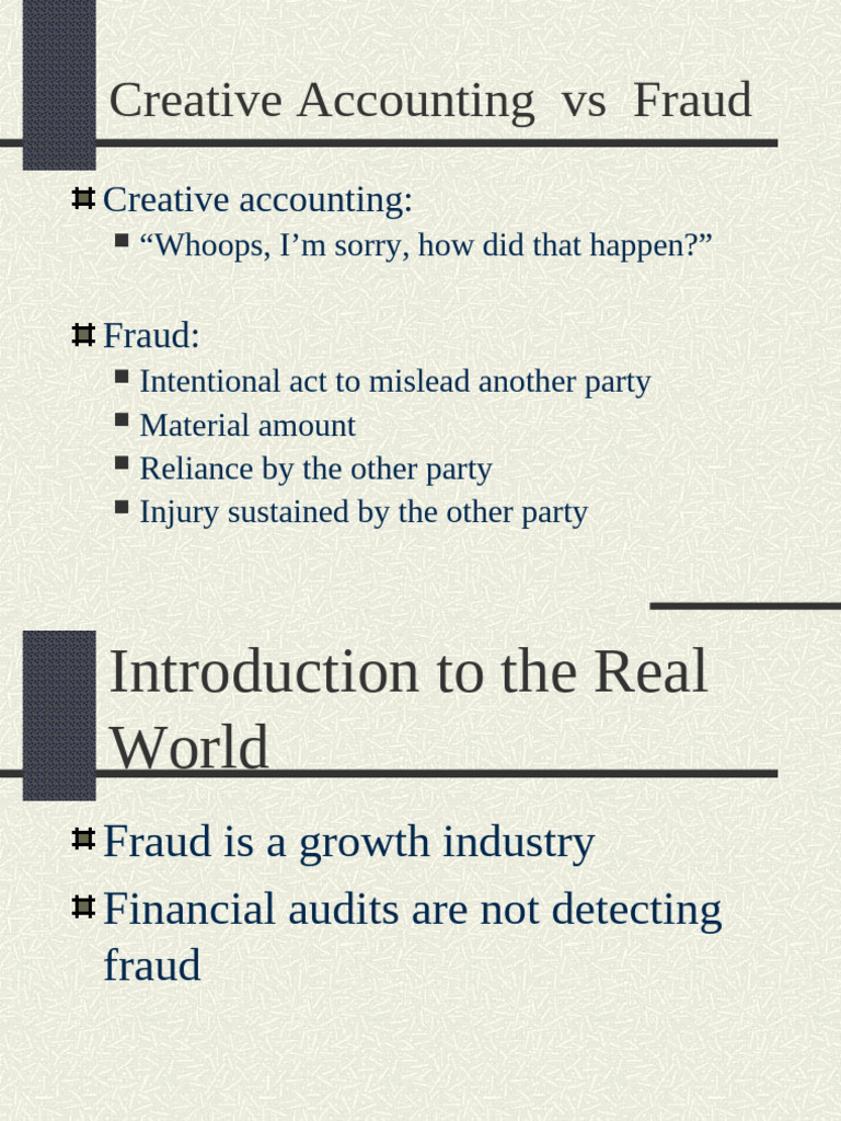 Fraud Slides 4-20-04 | PDF | Inventory | Expense