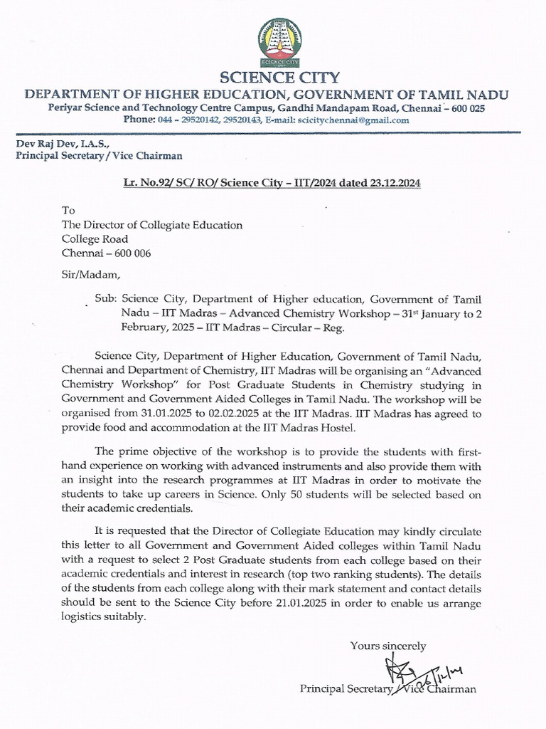 Collegiate Education Letter | PDF