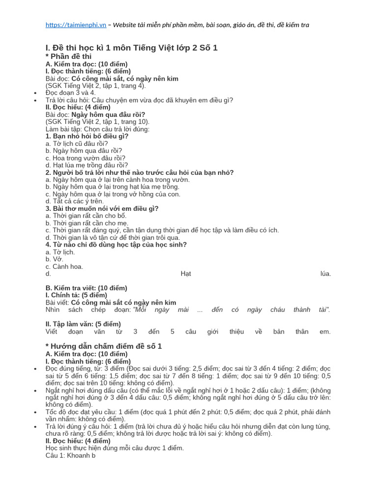 bo-de-thi-hoc-ki-1-mon-tieng-viet-lop-2-nam-hoc-2019-2020 | PDF