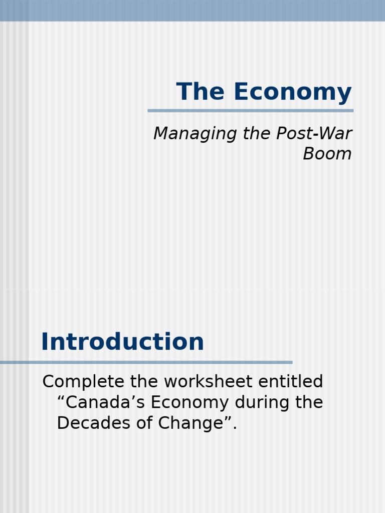The Economy: Managing The Post-War Boom | PDF | Cost Of Living | 1973 ...
