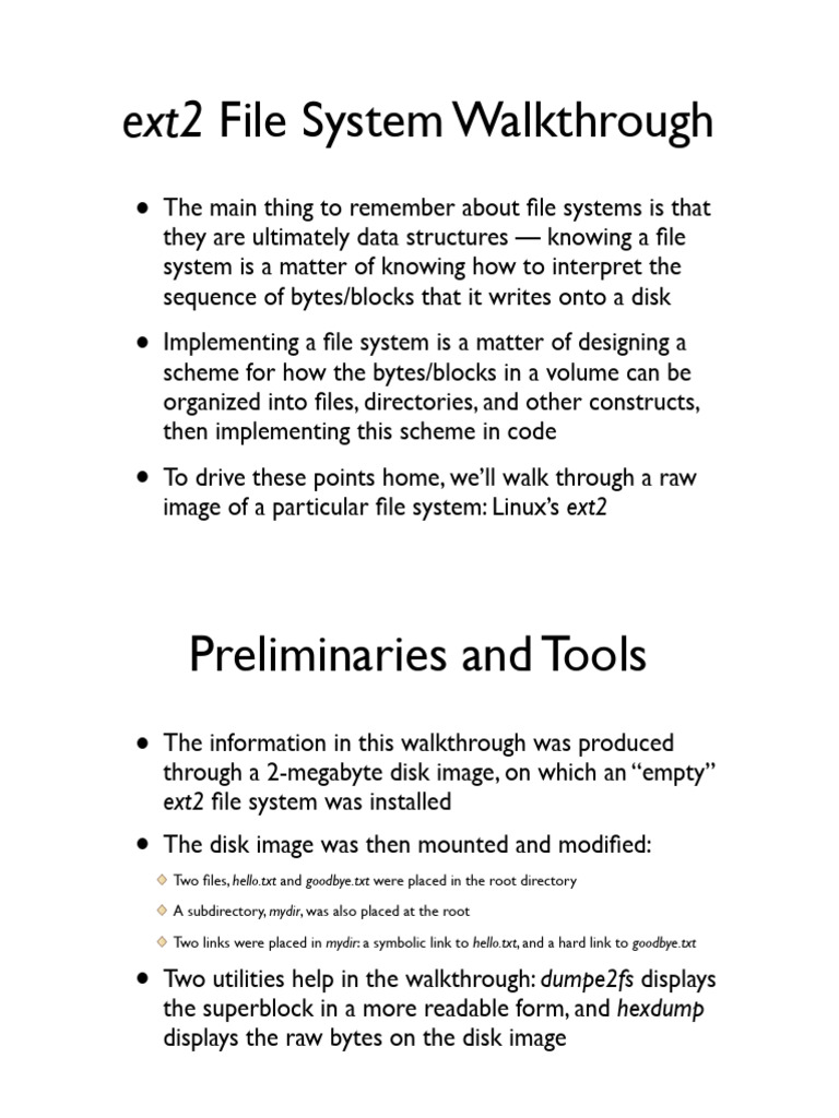 ext2-walkthrough | PDF | File System | Computer Architecture
