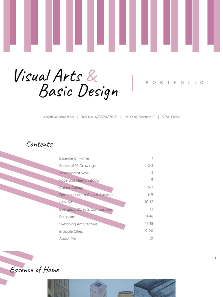 Anjali Kulshrestha's Art Portfolio | PDF | Artistic Techniques | Textiles